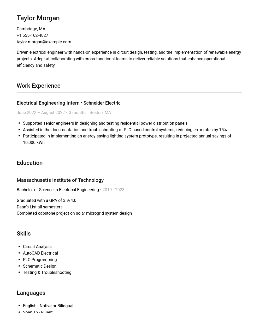 electrical engineering education qualifications